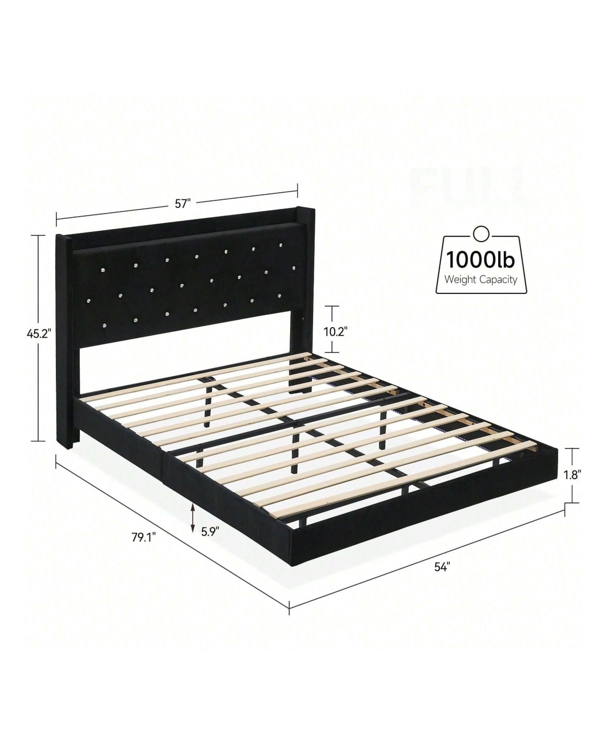 Click here for gaomon Floating Bed Frame With Led Lights  Modern... prices