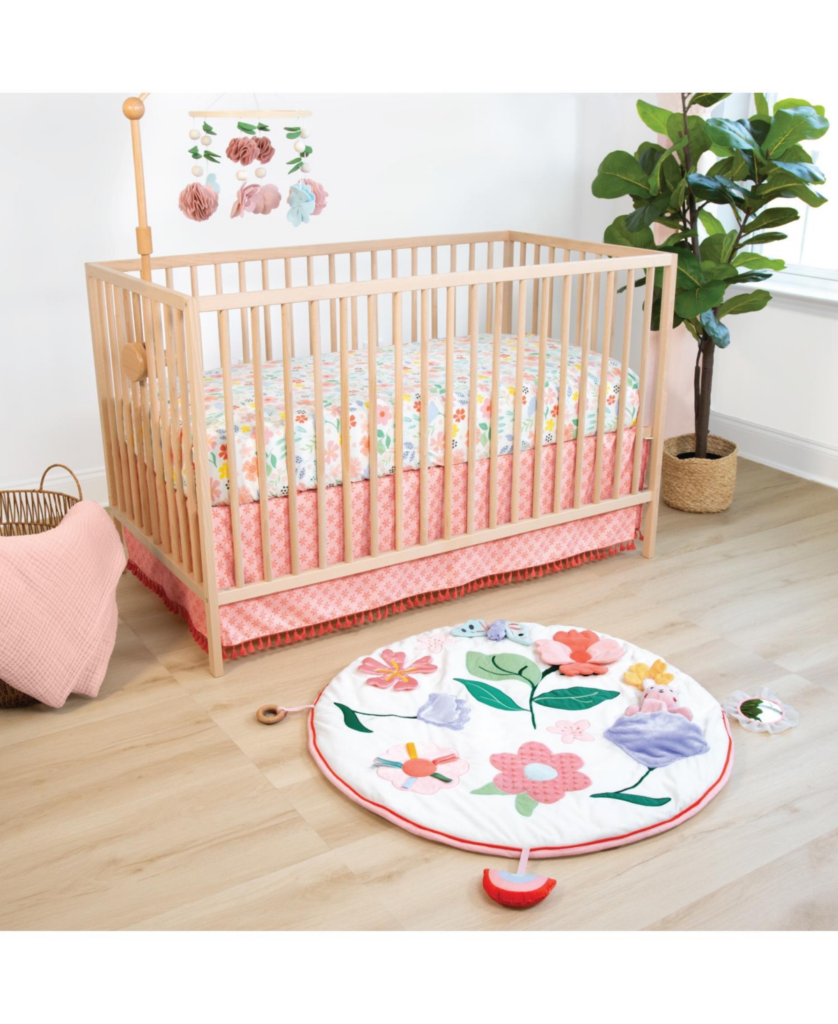 Click here for The Peanutshell Floral Crib Bedding  Tummy Time Ma... prices