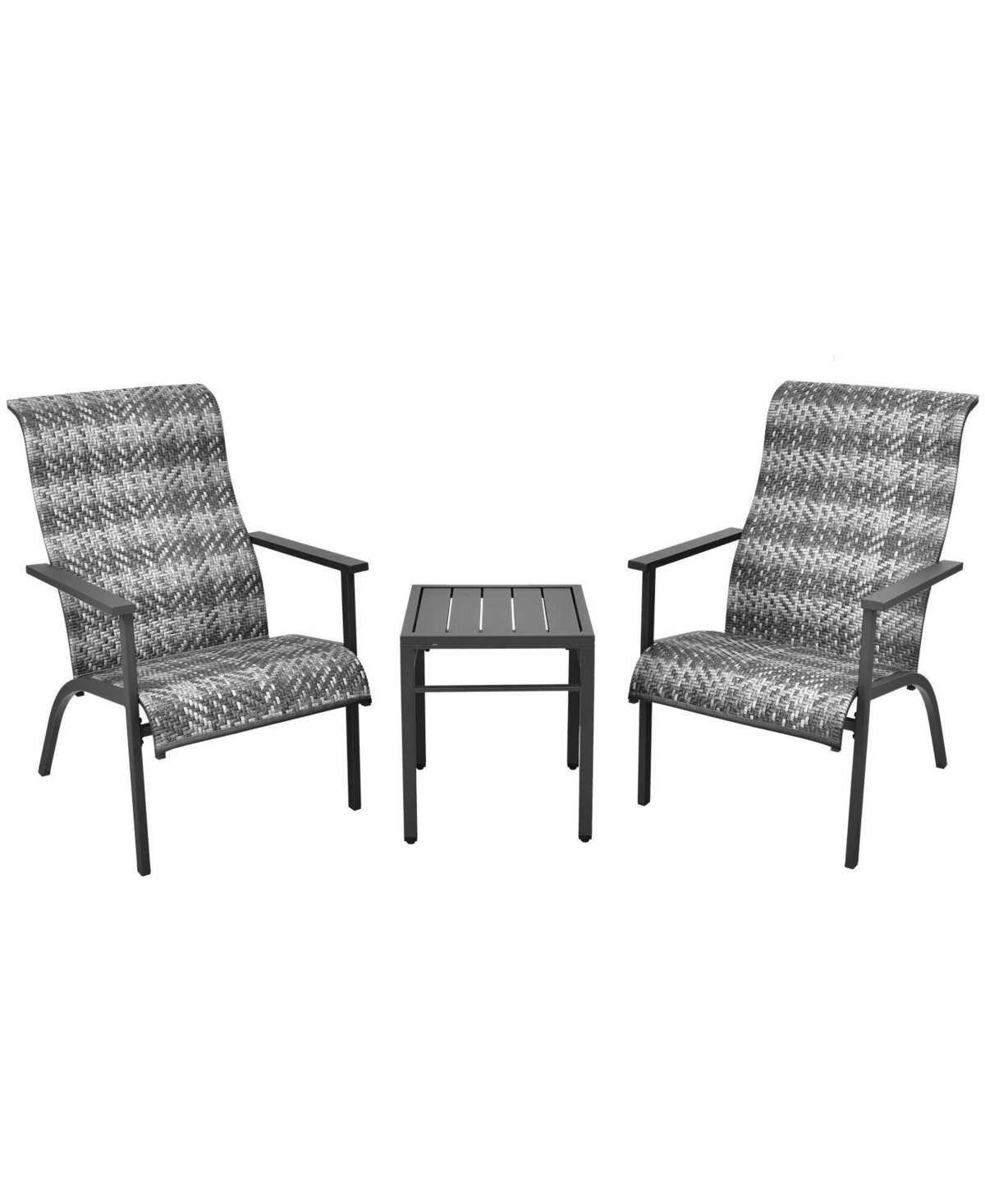 Click here for Sugift 3 Pieces Patio Rattan Bistro Set with High... prices