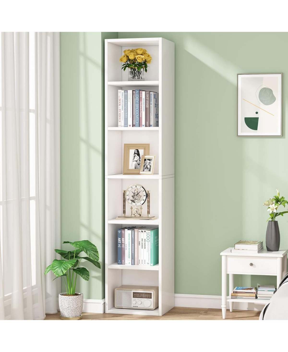 Click here for Tribesigns 70.9 Inch Tall Narrow Bookcase with Sto... prices