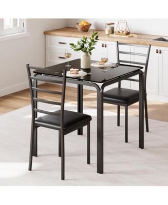 gaomon Dining Table for 2, Small Table and Chairs Set of 2, Dinette Set ...