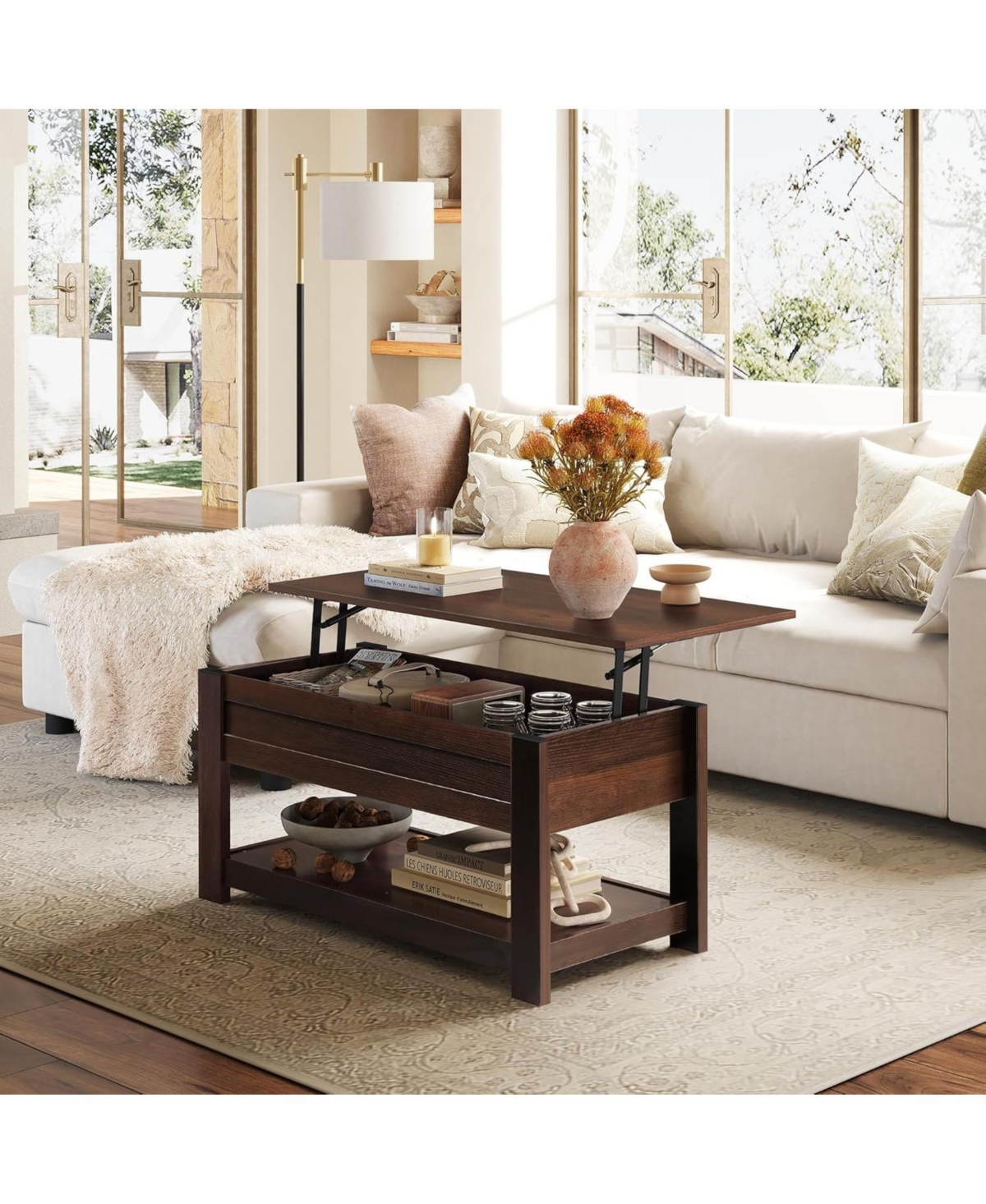 Click here for Wlive Modern Lift Top Coffee Table Rustic Coffee T... prices