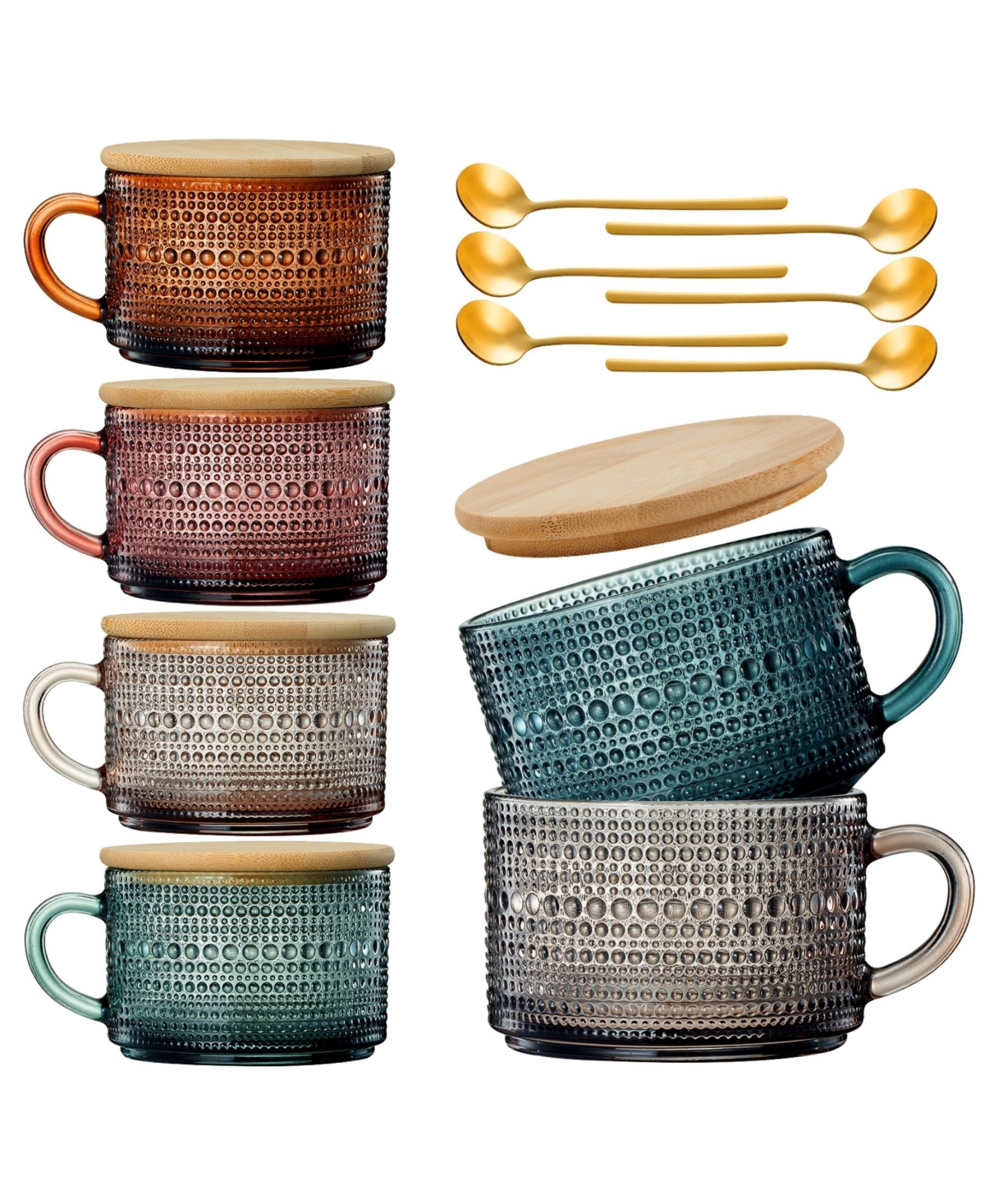 Click here for The Wine Savant Vintage Glass Coffee Mugs With Han... prices