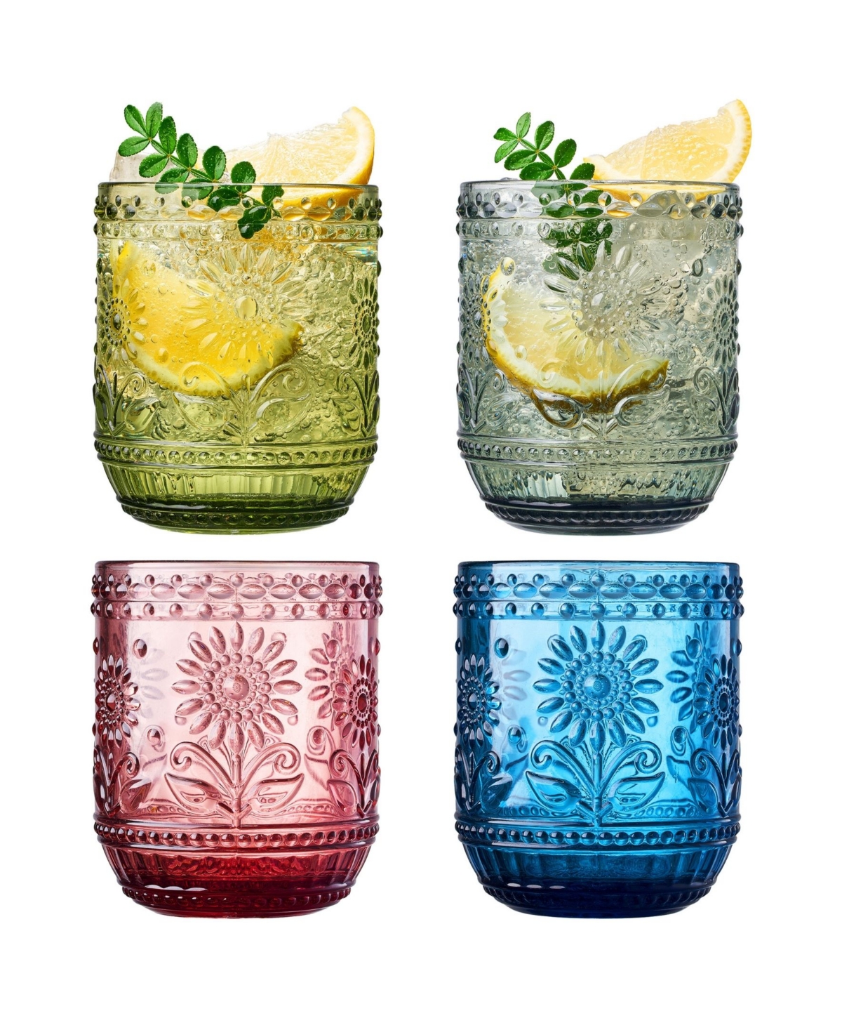 Click here for The Wine Savant Vintage Embossed Floral Tumbler Dr... prices