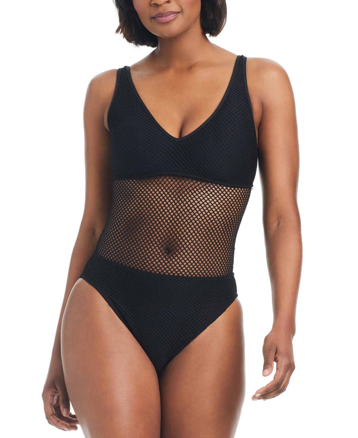 Click here for Sanctuary Womens Sea Crochet V-Neck High-Leg Tank... prices