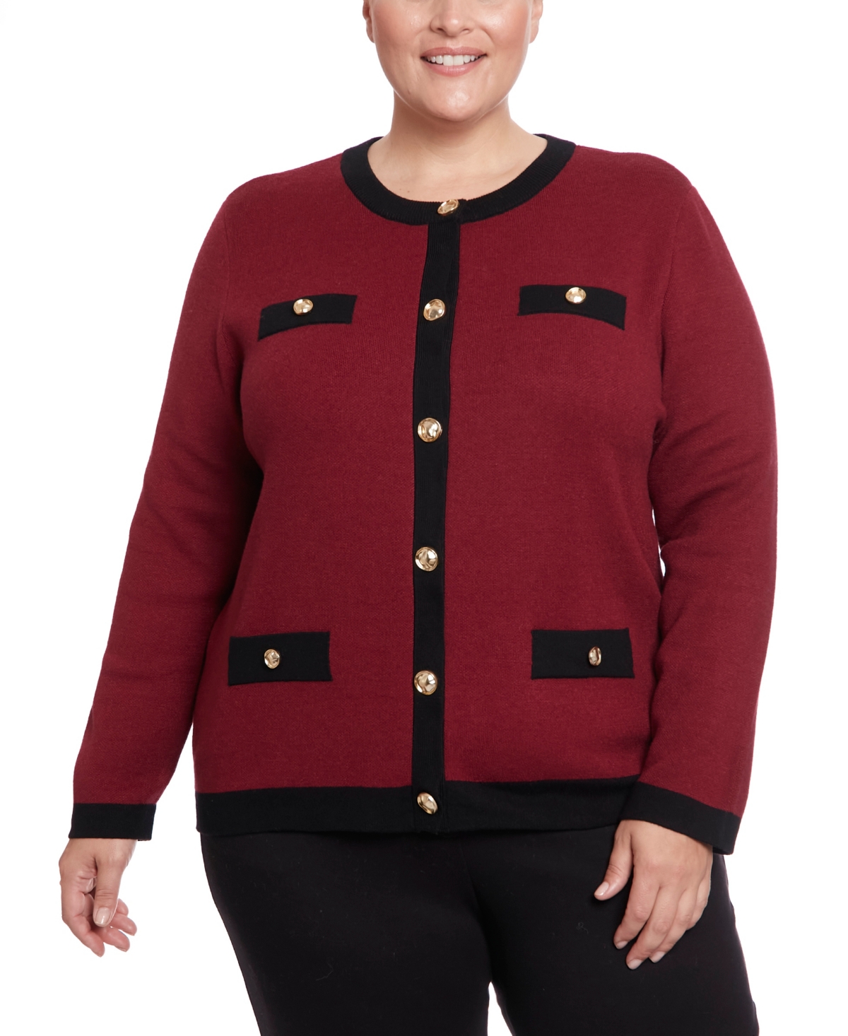 Click here for Joseph A Plus Size Four Pocket Cardigan Sweater -... prices