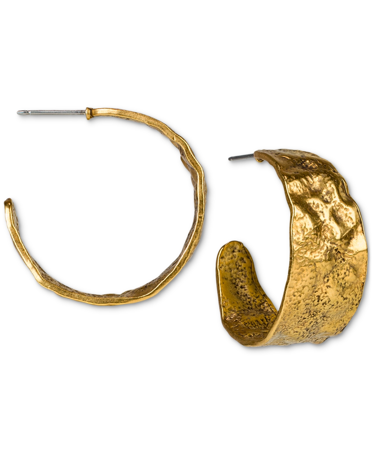 Click here for Patricia Nash Gold-Tone Small Hammered C-Hoop Earr... prices