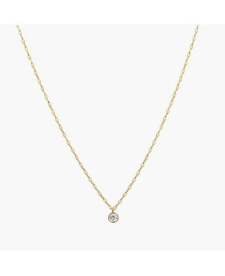 Sterling Plated Rosie Necklace Dainty Minimalist - Macy's