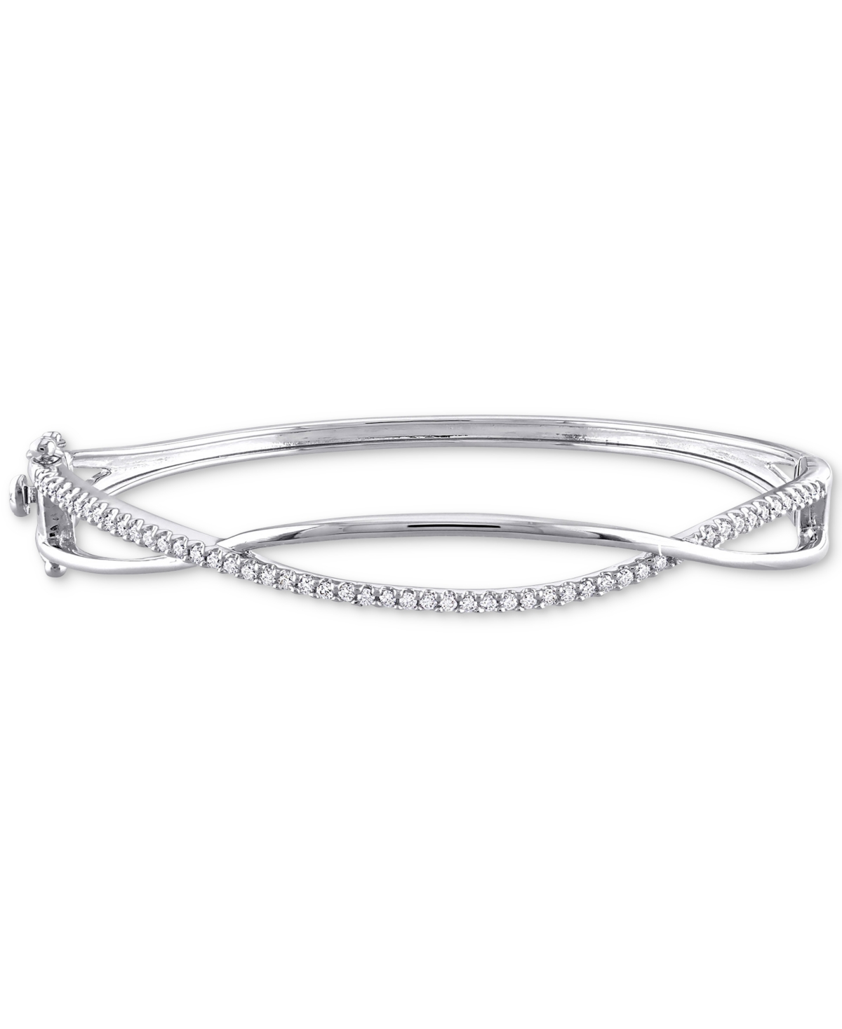 Click here for Moissanite Crossover Bangle Bracelet (1/2 ct. t.w.... prices
