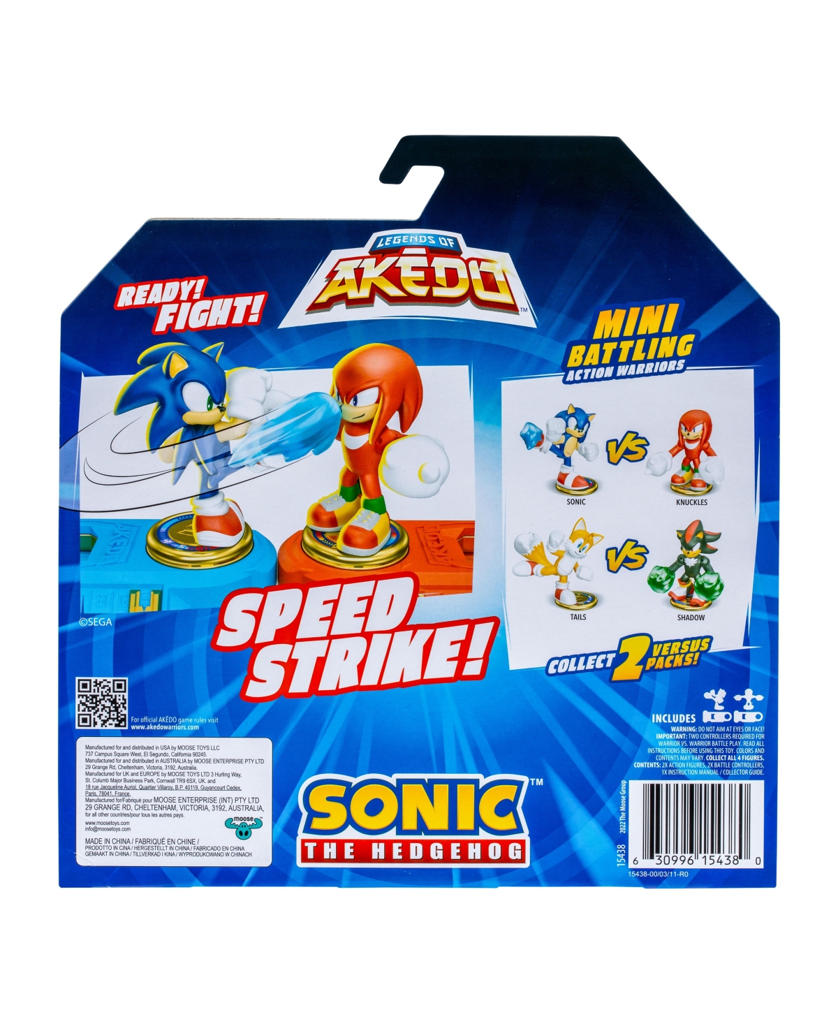 Akedo Sonic The Hedgehog Versus Knuckles S1 Action Figure In Multi ...