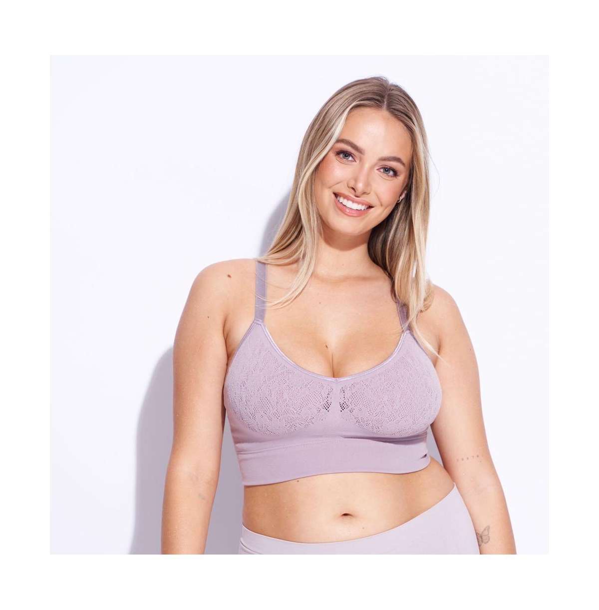 Click here for Mindd Womens The Mid V Lined Wire-free Bra - Champ... prices