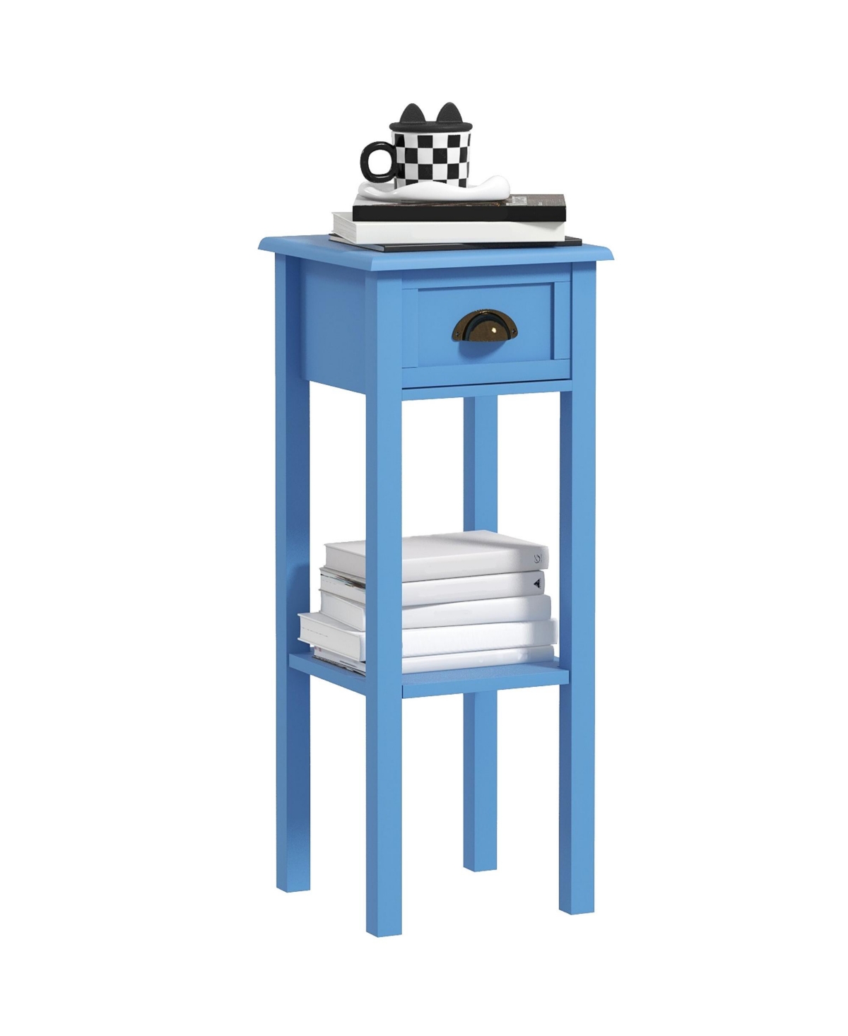 Click here for Homcom 2-Tier Side Table with Drawer Shelf for Liv... prices