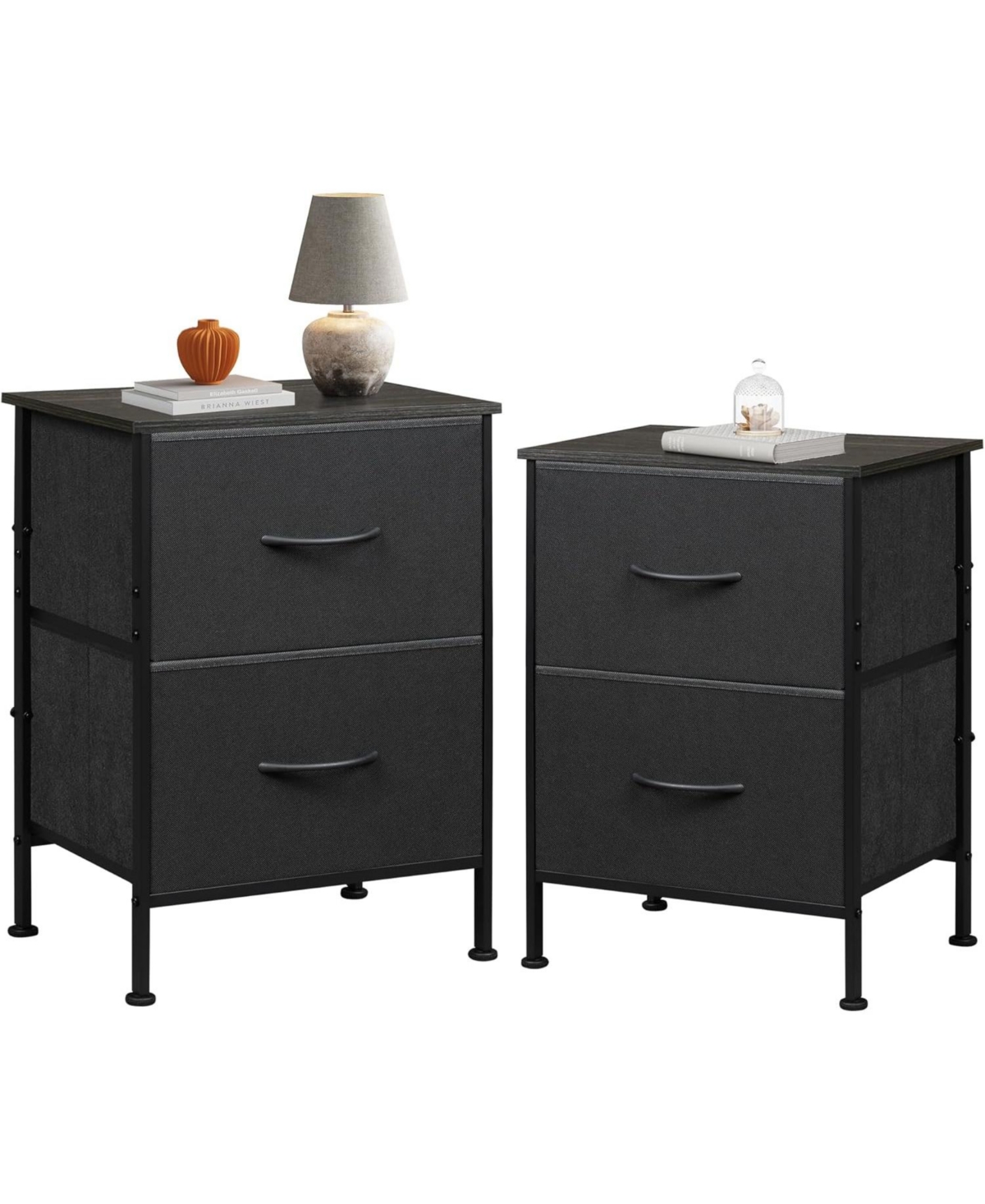 Click here for Wlive Nightstand Set of 2 2 Drawer Dresser for Bed... prices