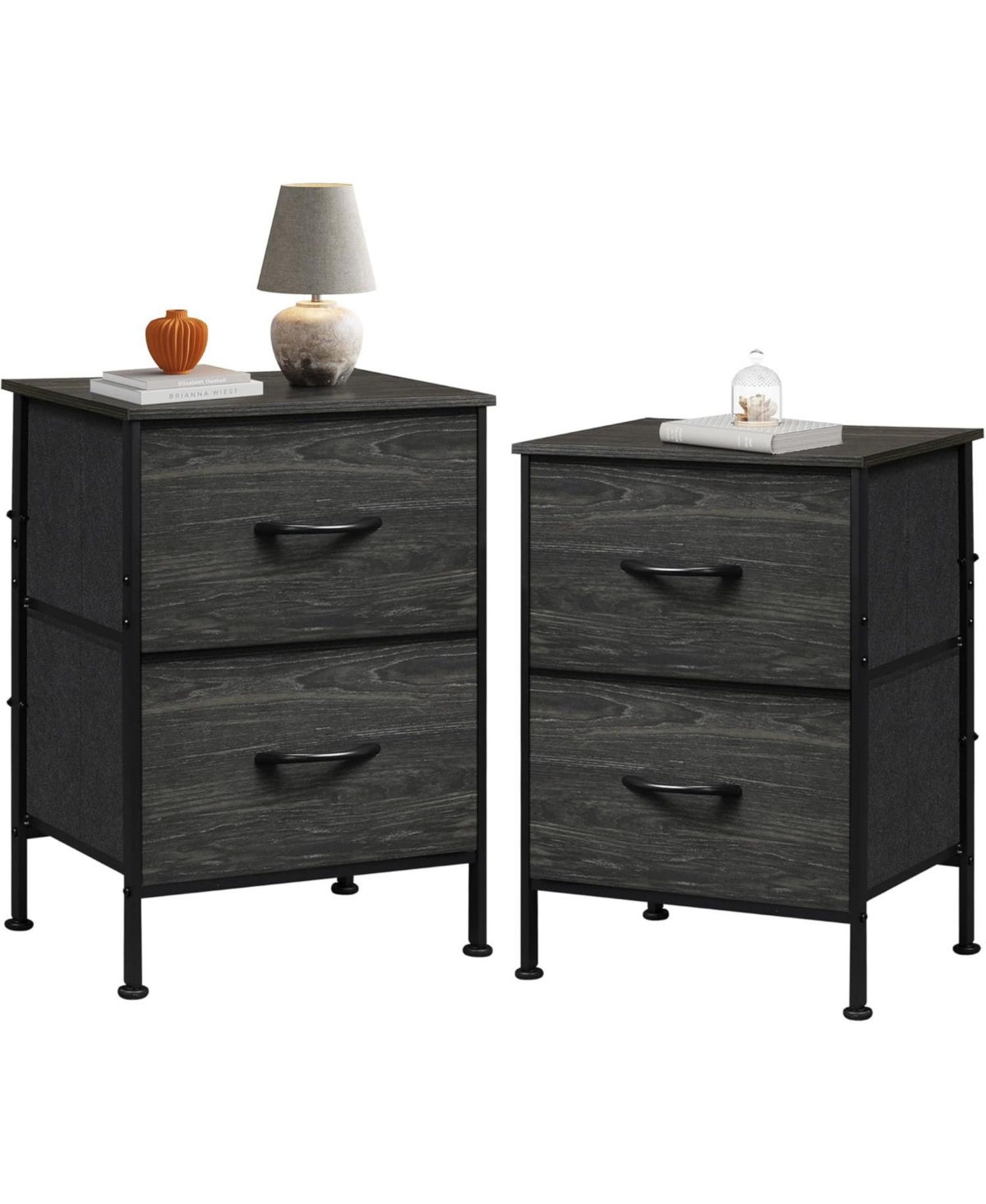 Click here for Wlive Nightstand Set of 2 2 Drawer Dresser for Bed... prices