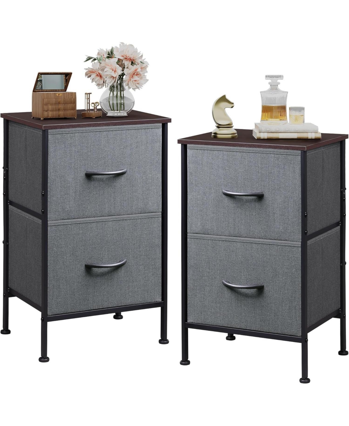 Click here for Wlive Nightstand Set of 2 2 Drawer Dresser for Bed... prices