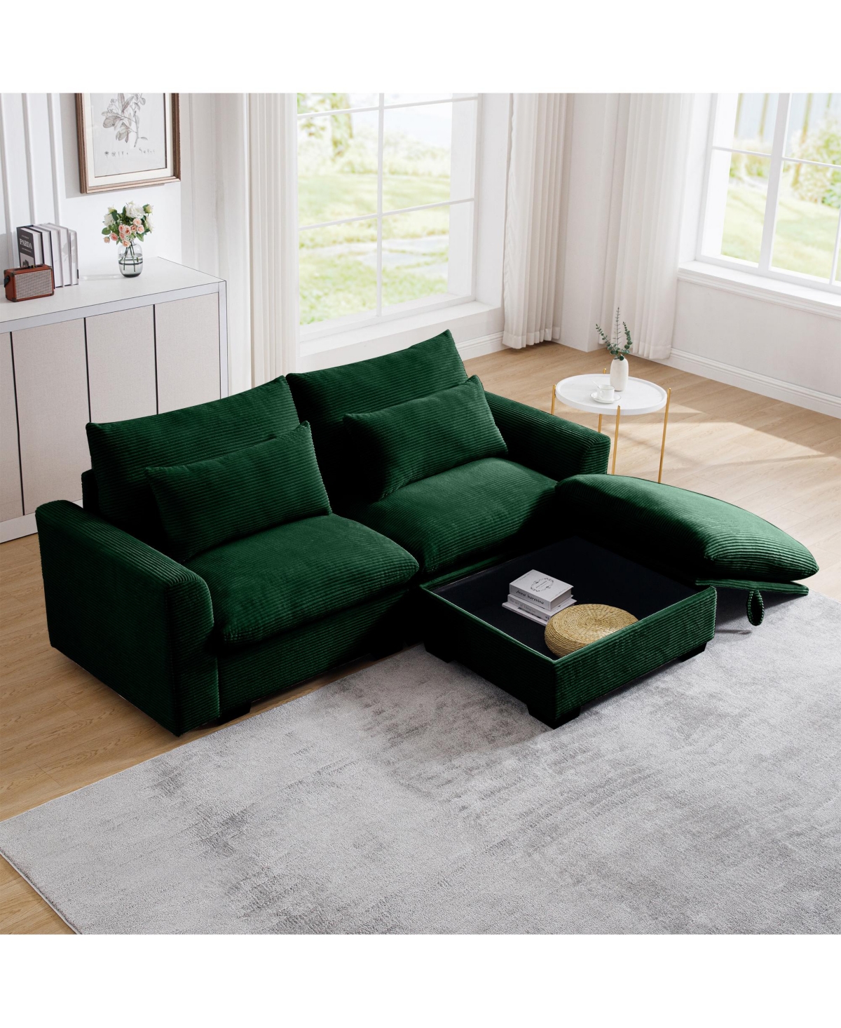 Click here for Streamdale Furniture Sectional Sofa Comfy Corduroy... prices