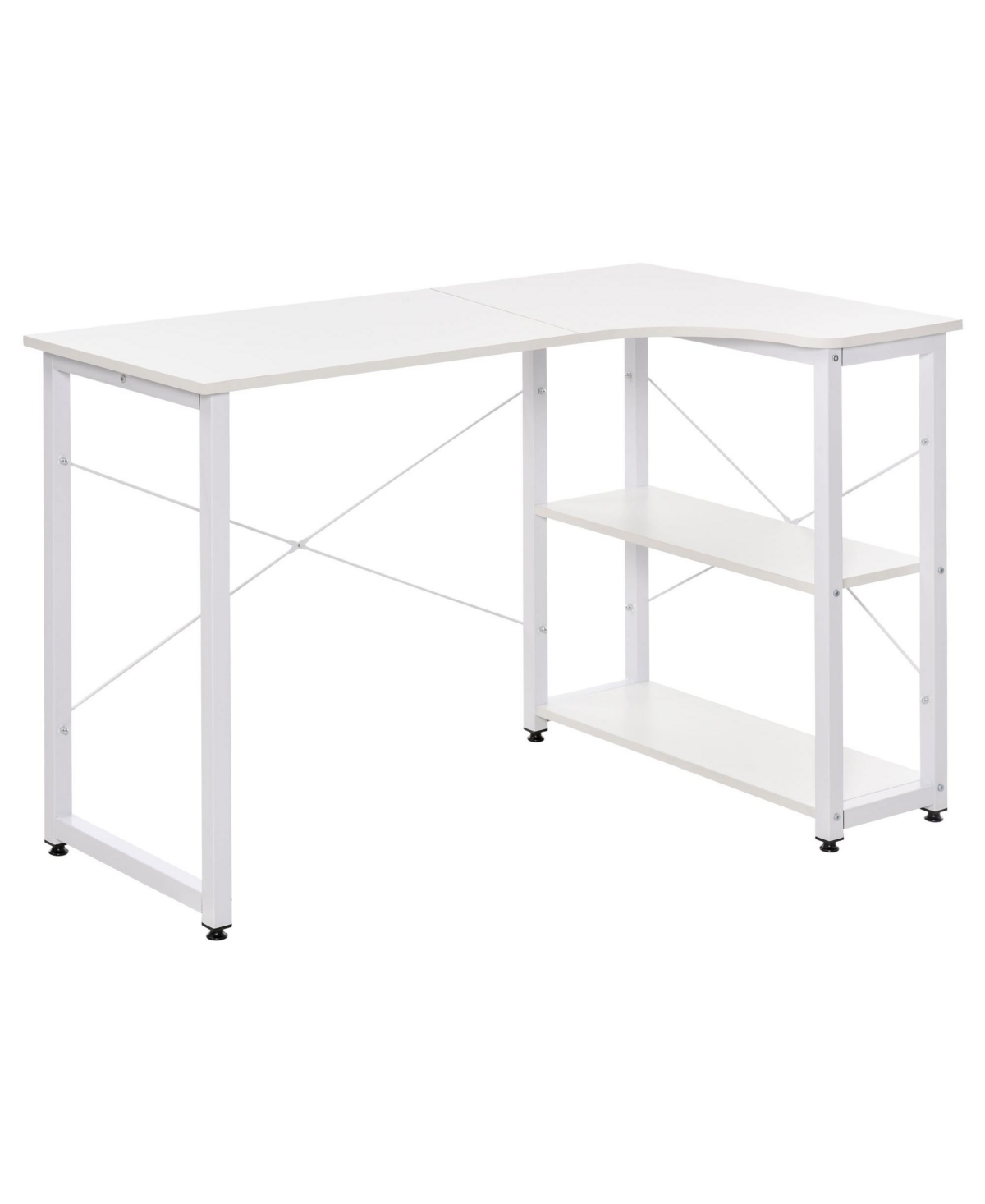 Click here for Homcom L-Shaped Computer Desk with 2 Side Shelves... prices