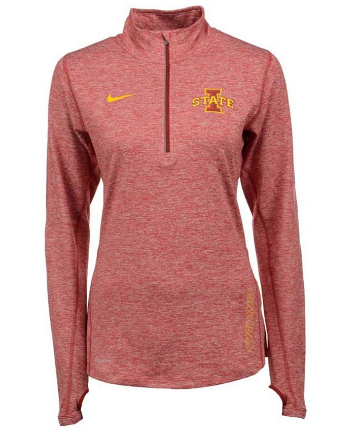 Nike Women's Iowa State Cyclones Stadium Element Quarter-Zip Pullover ...