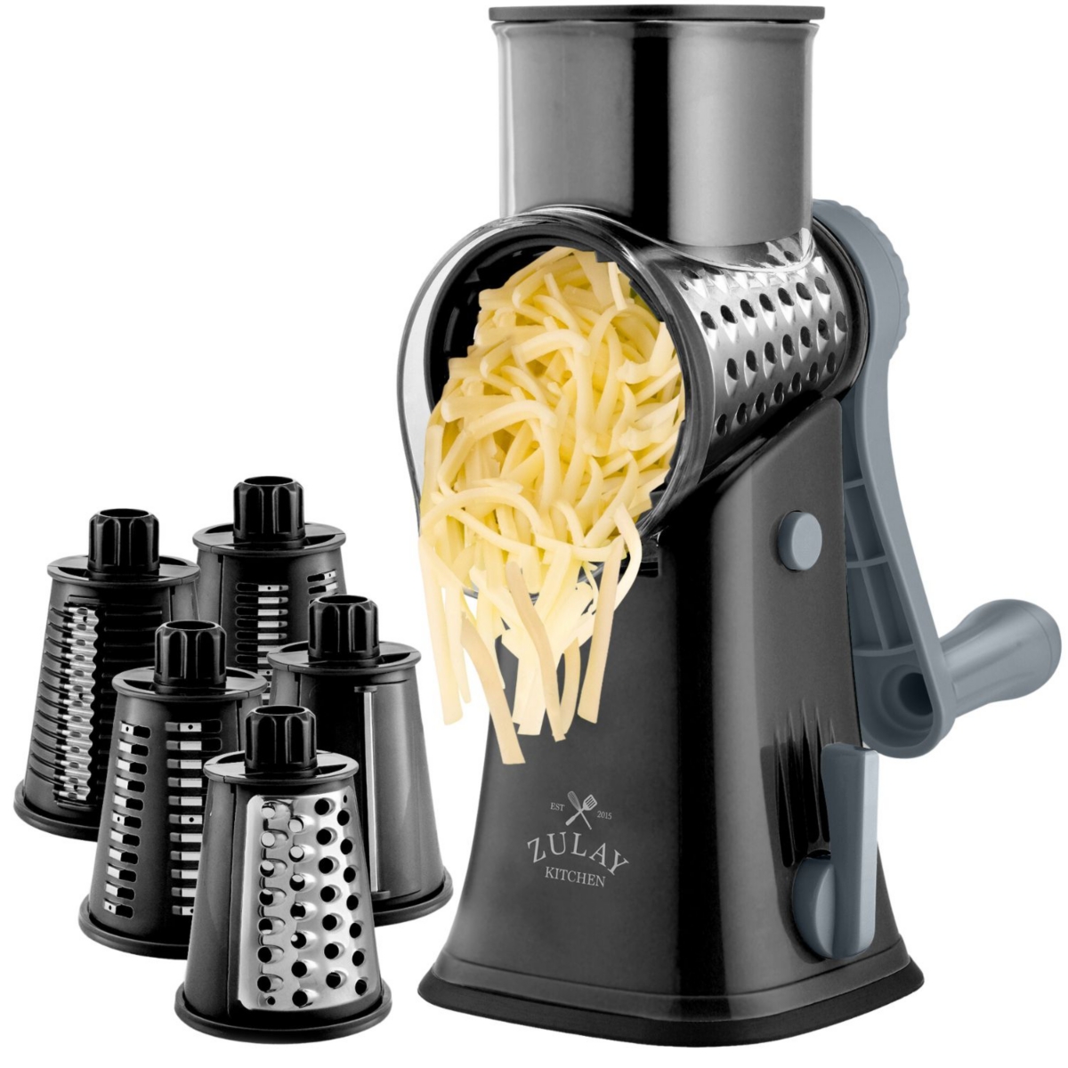 Click here for Rotary Cheese Grater with 5 Interchangeable Stainl... prices