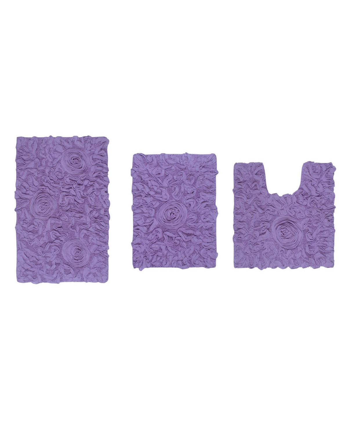 Click here for Home Weavers Bell Flower 3-Pc. Bath Rug Set - Purp... prices
