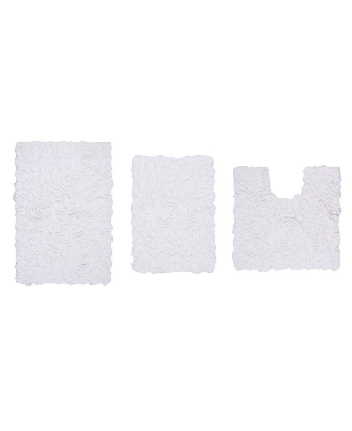 Click here for Home Weavers Bell Flower 3-Pc. Bath Rug Set - Whit... prices