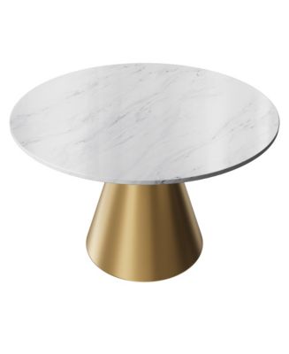 48 inches Round Marble Dining Table - Macy's