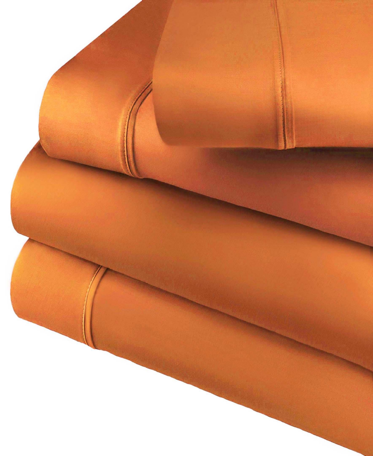 Superior 800 Thread Count Cotton Solid Deep Pocket Bed Sheet Set  California King - Rust