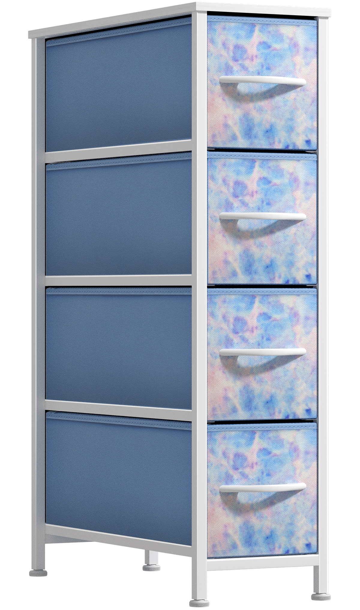 Click here for Sorbus Narrow 4 Drawers Dresser - Tie dye blue prices