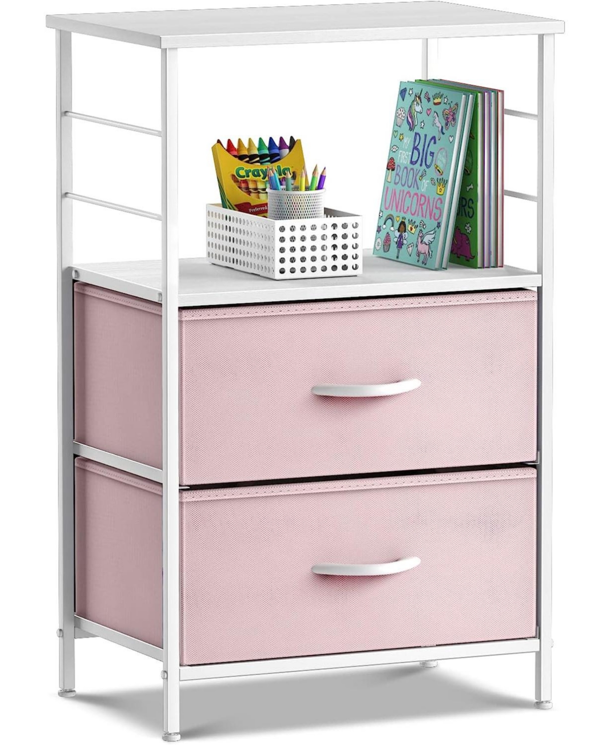Click here for Sorbus End Table with 2 Drawers - Pink prices