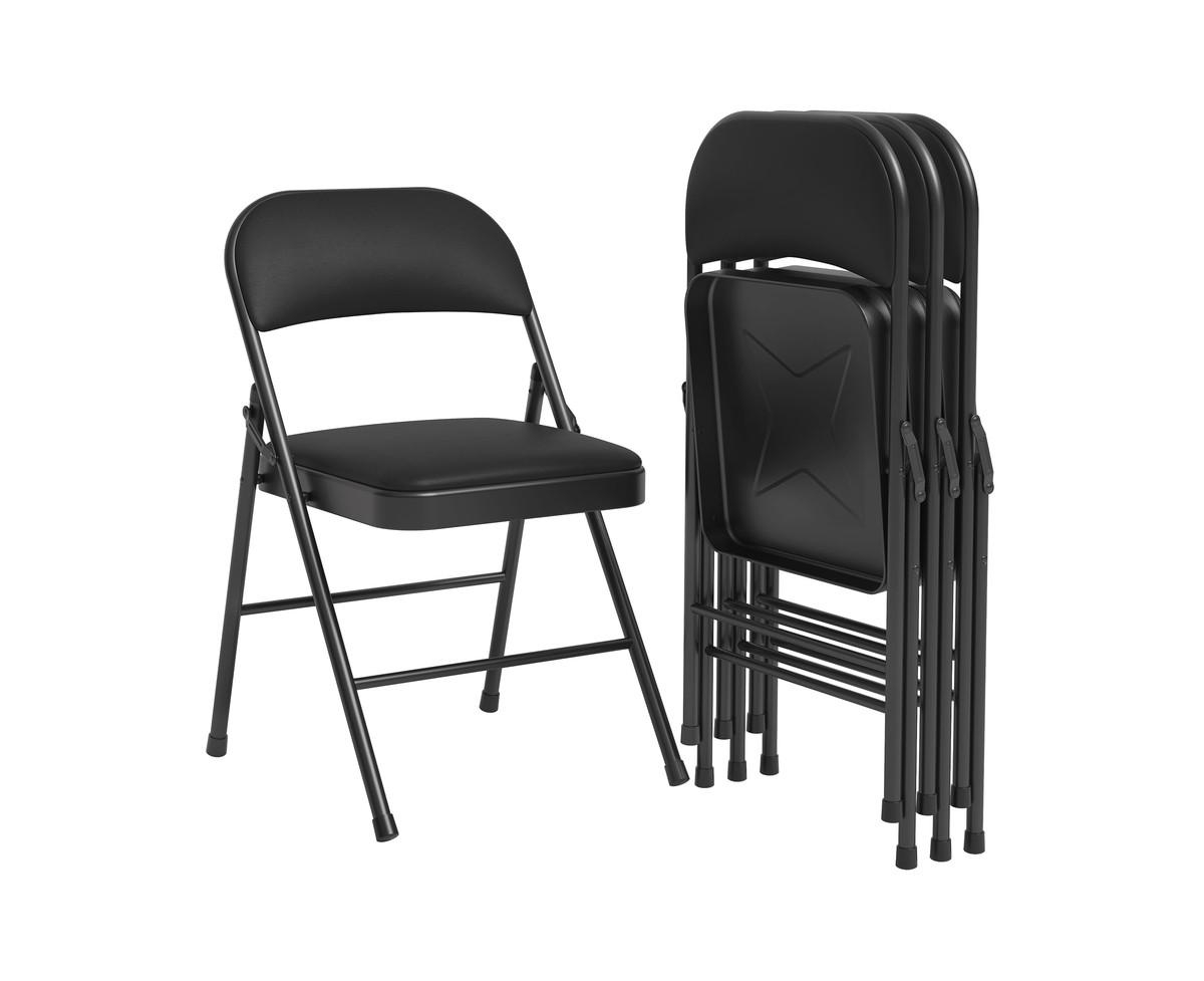 Click here for 4 Pack Folding Chairs With Padded Cushion and Back... prices
