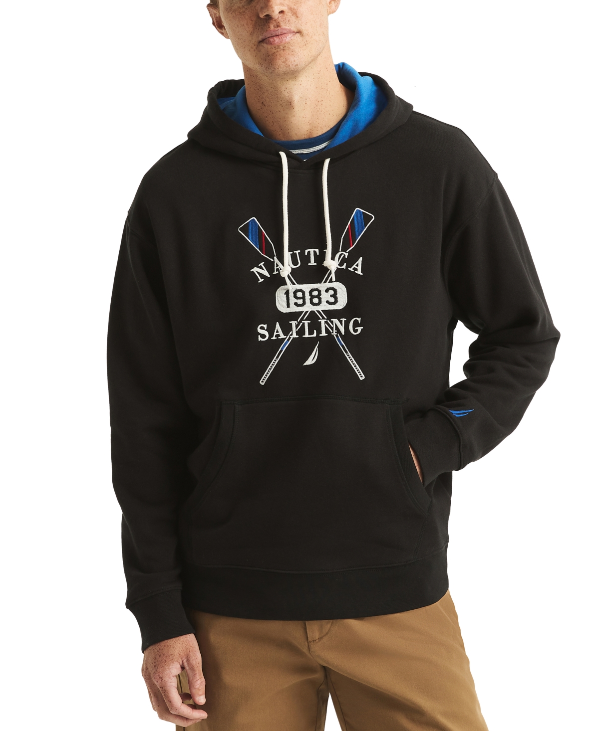 Click here for Nautica Mens Pullover Logo Graphic Hoodie - True B... prices