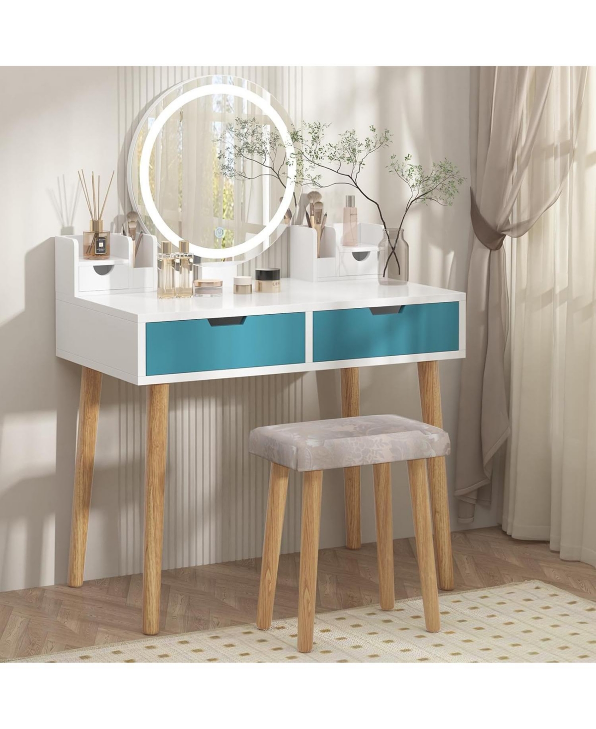 Click here for gaomon Vanity Desk with Stool  Makeup Vanity Desk... prices