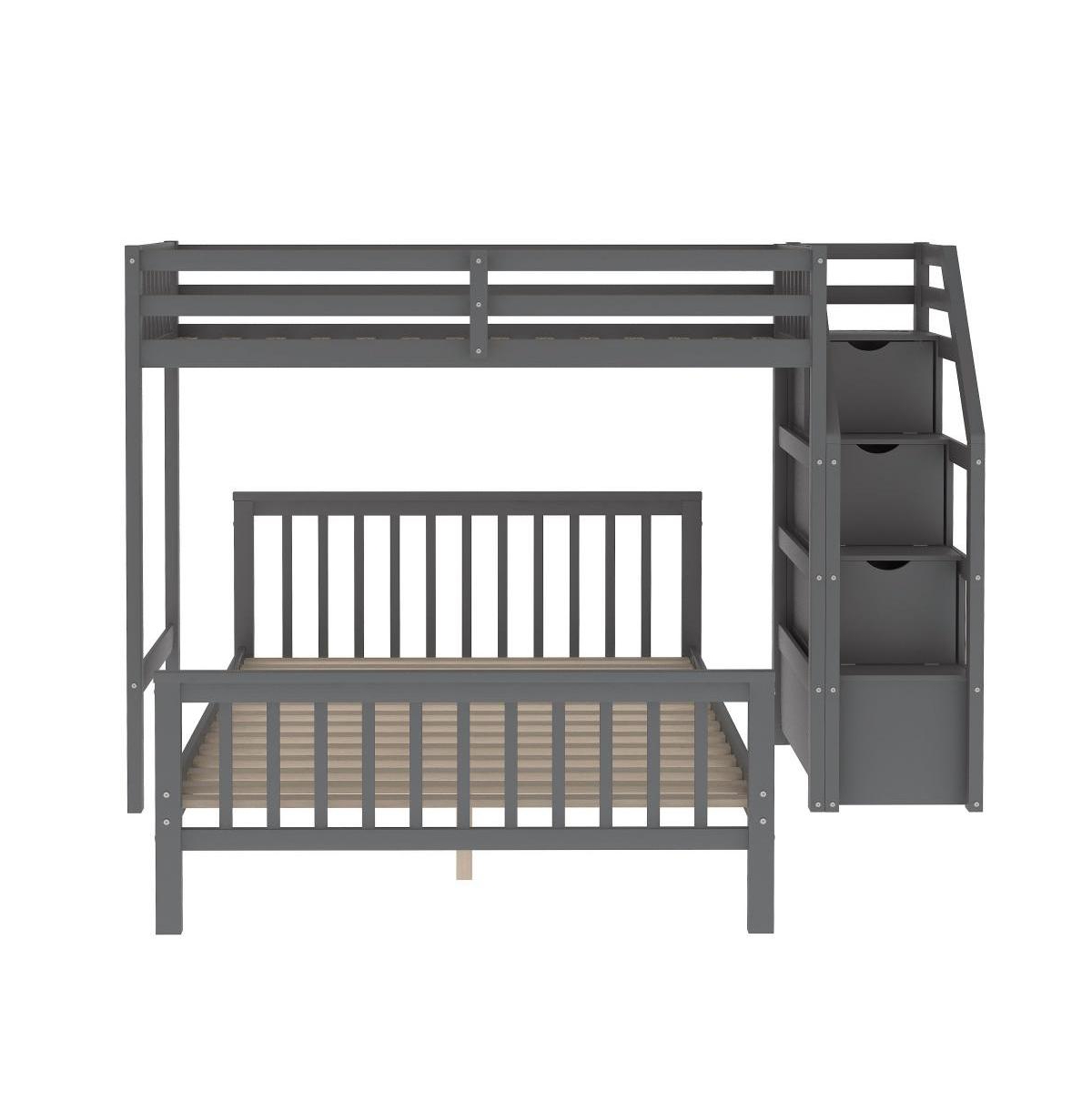 Click here for Slickblue Twin over Full Loft Bed with Staircase S... prices