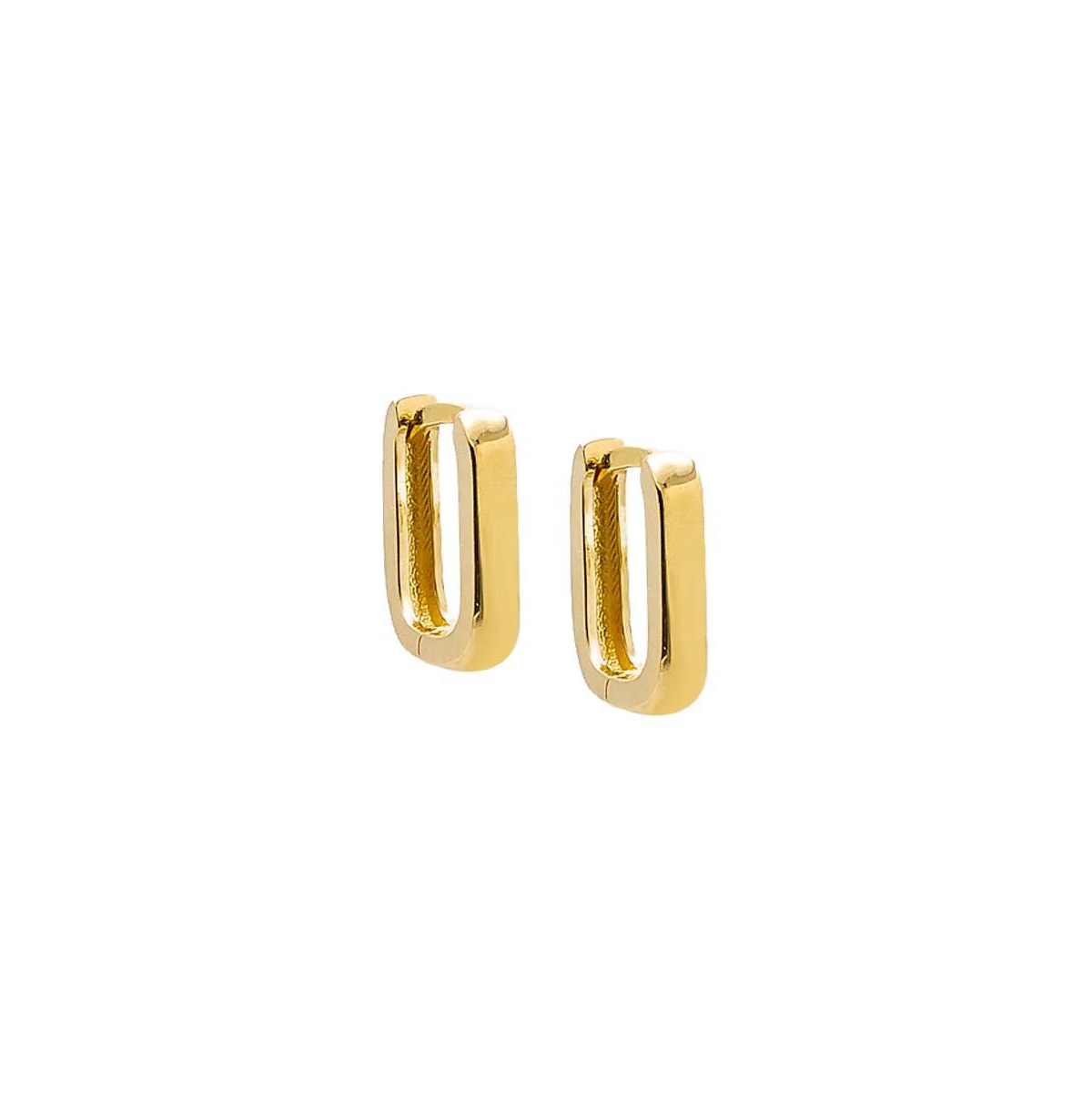 Click here for Tiny Solid Paperclip Huggie Earring 14K - 14k gold prices