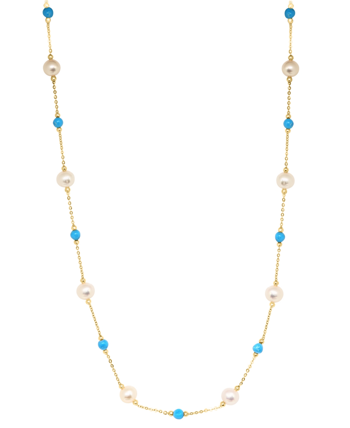 Click here for Effy Cultured Freshwater Pearl (6mm) & Turquoise 1... prices