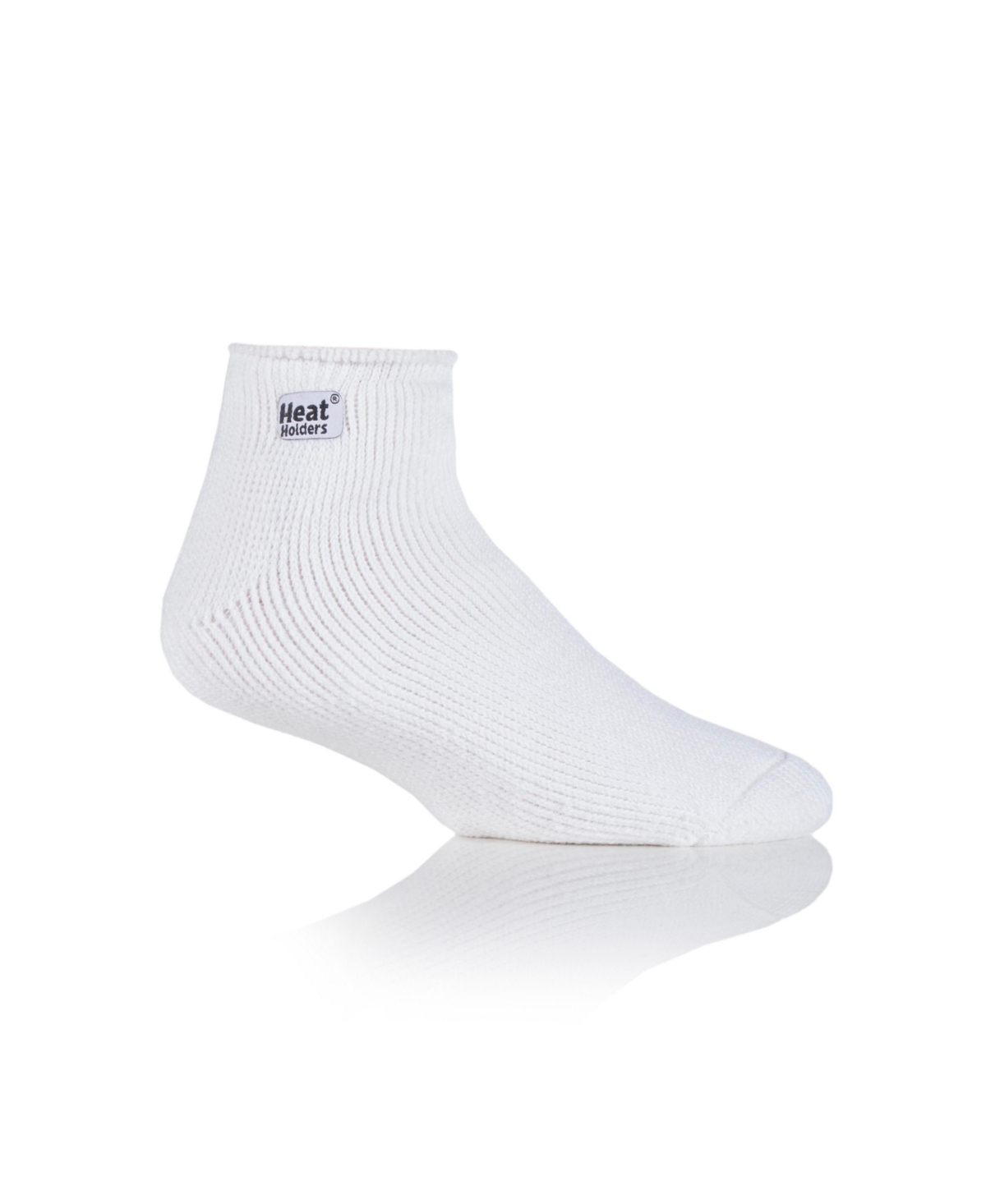 Click here for Heat Holders Mens Solid Ankle Sock - White prices