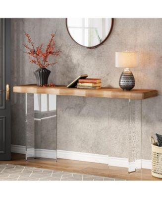 Tribesigns 47-Inch Console Table with Acrylic Legs, Narrow Sofa Table ...