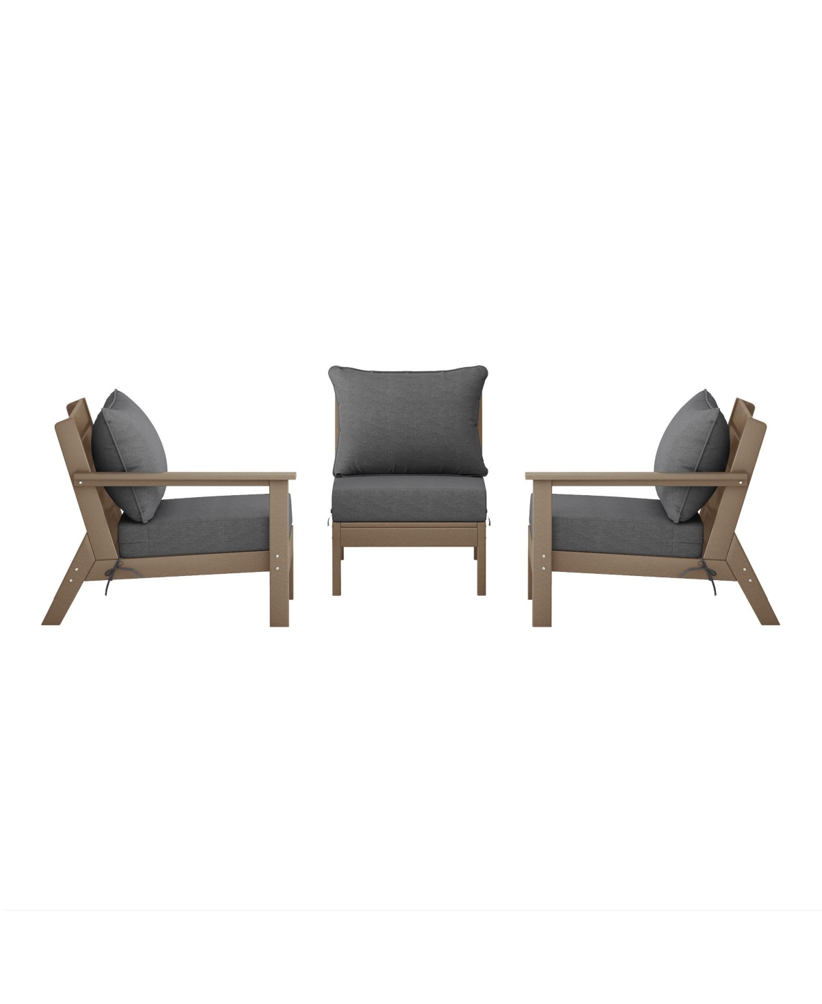 Click here for WestinTrends Outdoor Patio Hdpe Weathered Wood Sec... prices
