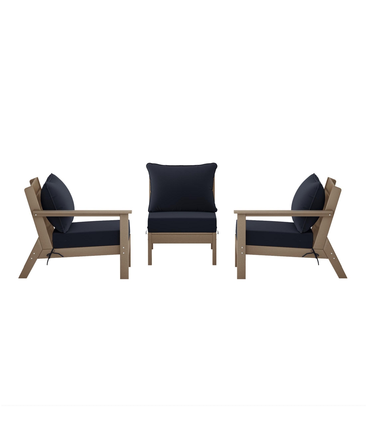 Click here for WestinTrends Outdoor Patio Hdpe Weathered Wood Sec... prices