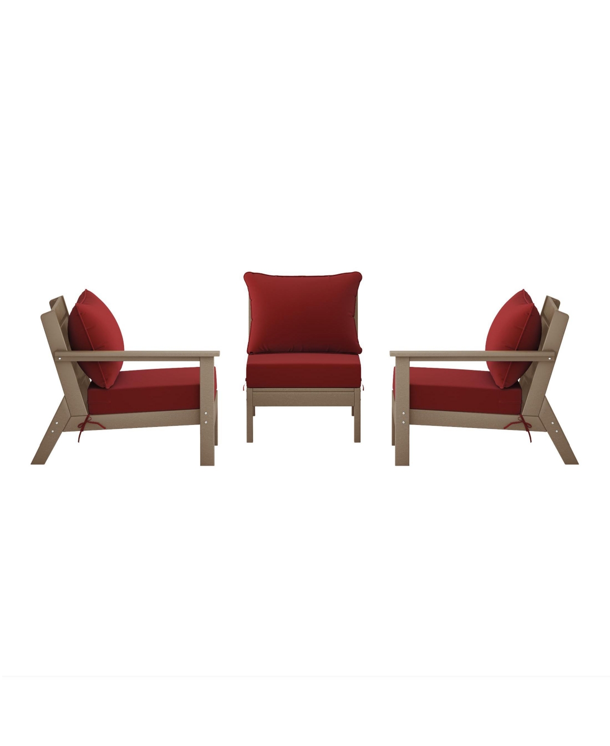 Click here for WestinTrends Outdoor Patio Hdpe Weathered Wood Sec... prices