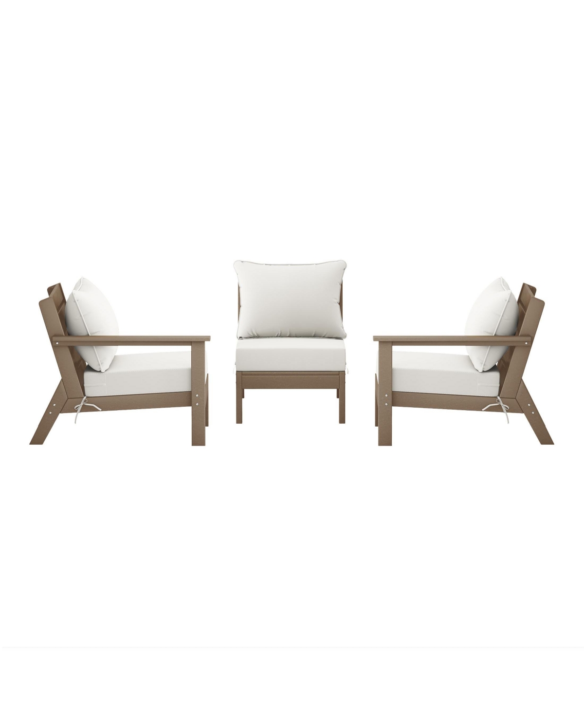 Click here for WestinTrends Outdoor Patio Hdpe Weathered Wood Sec... prices