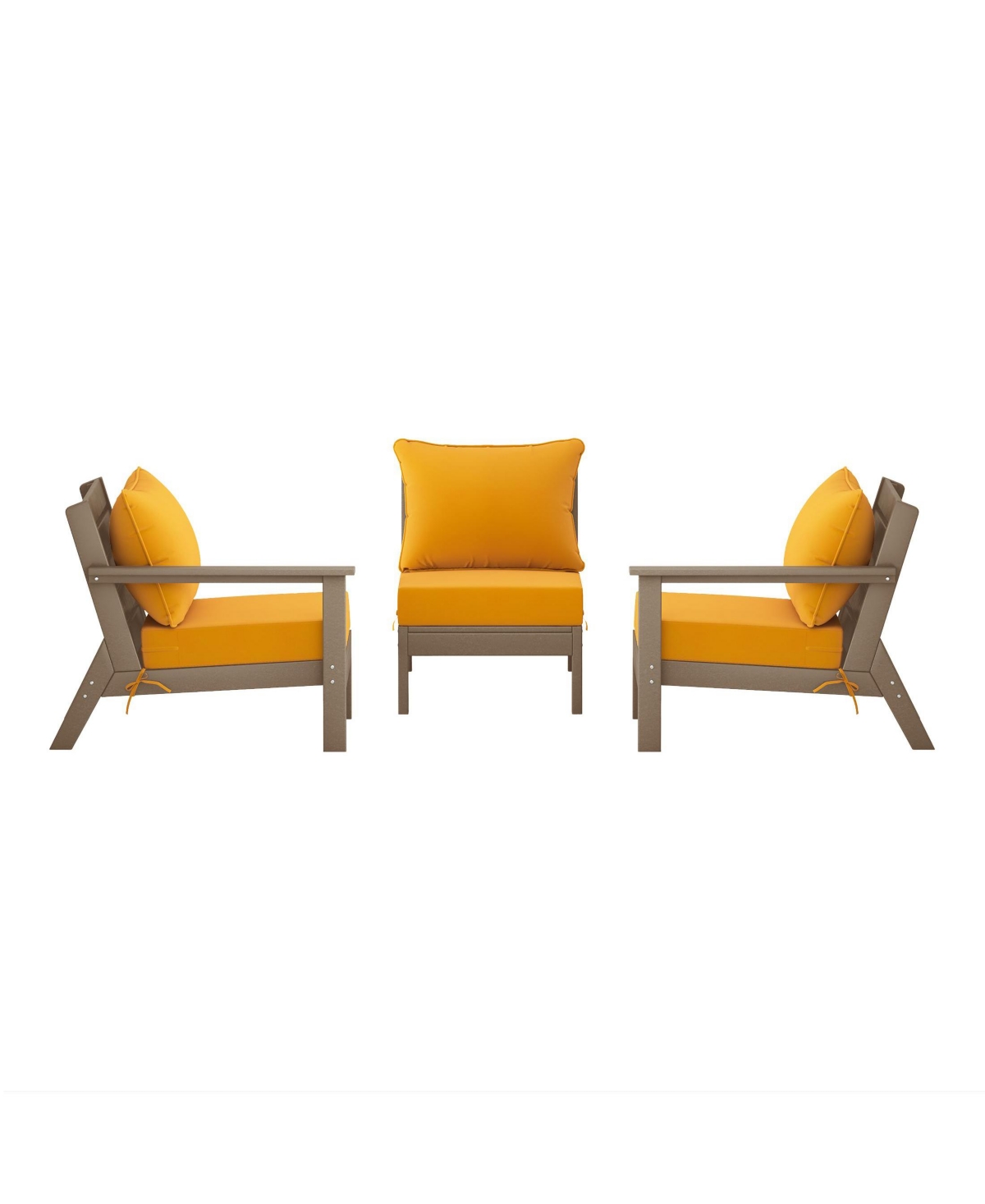 Click here for WestinTrends Outdoor Patio Hdpe Weathered Wood Sec... prices