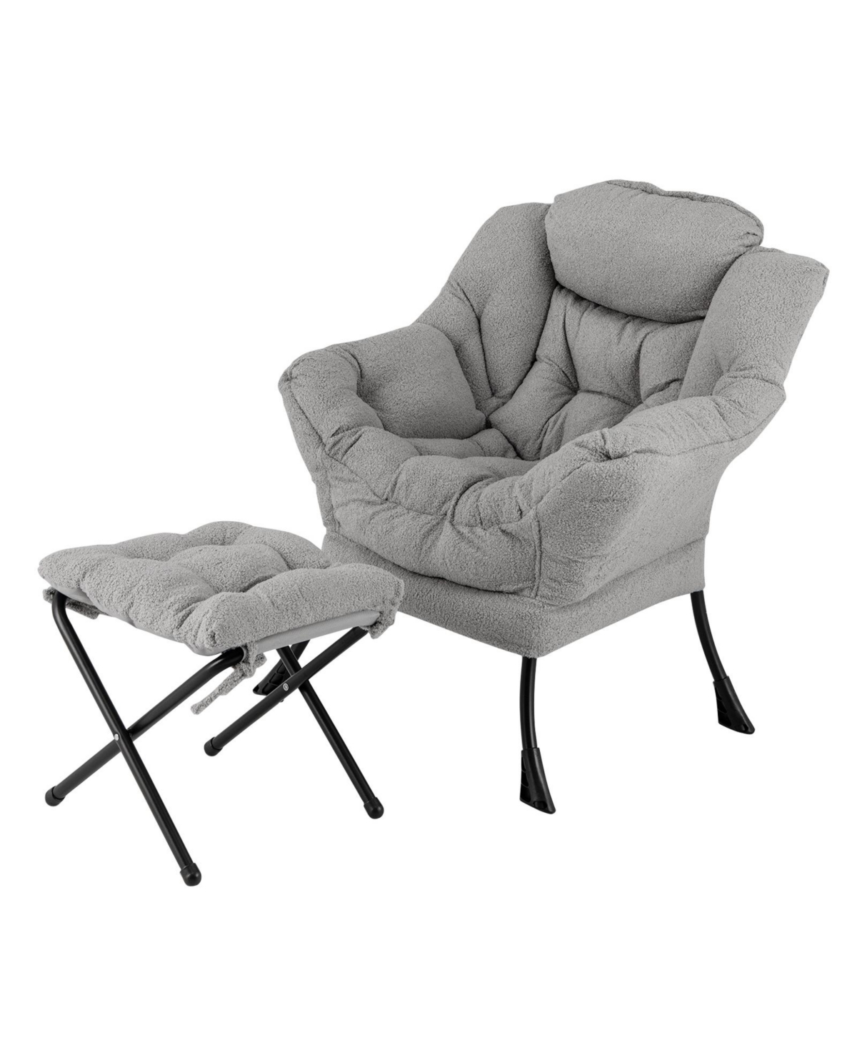 Click here for Gouun Modern Accent Chair with Folding Footrest an... prices