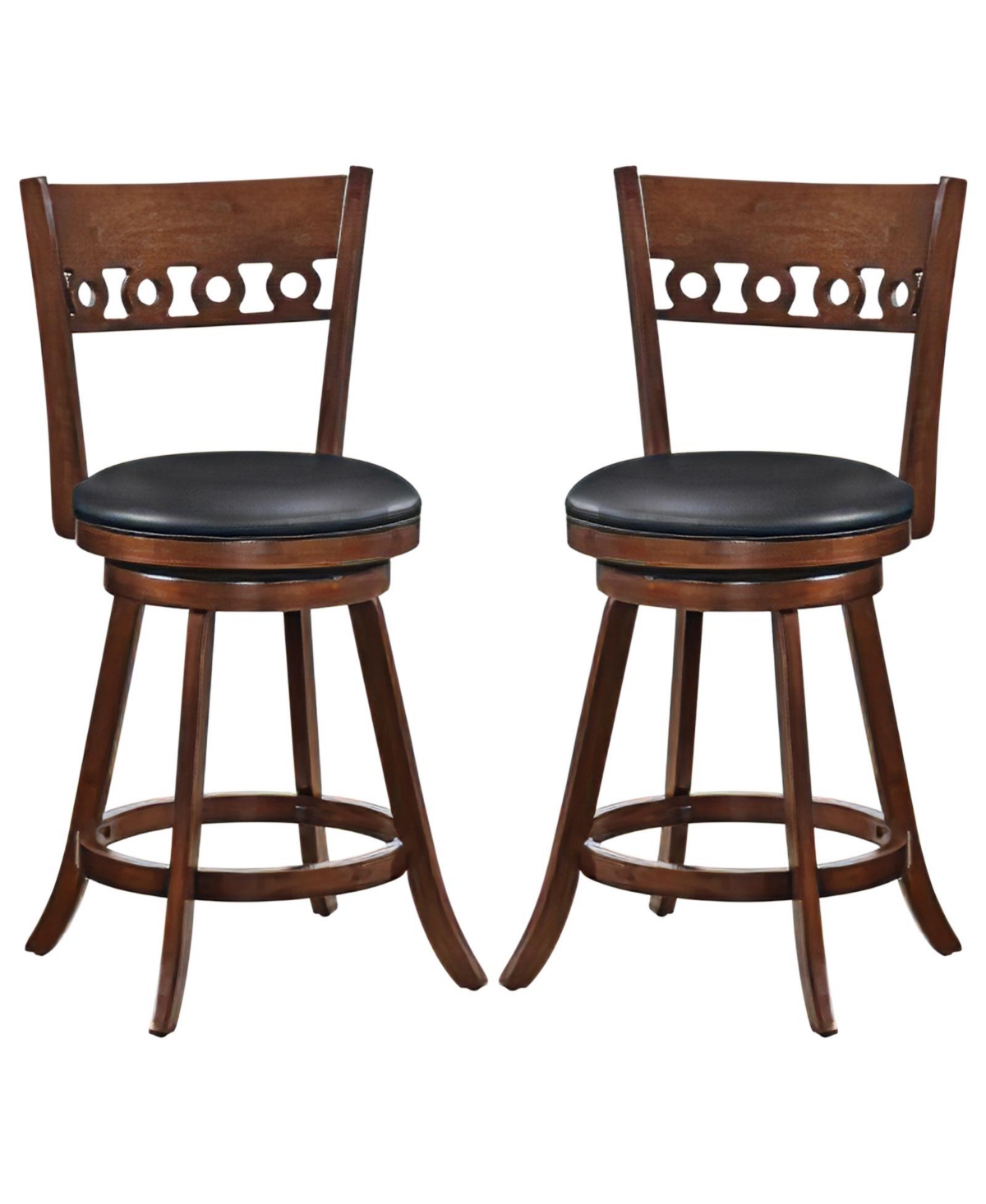 Click here for Gouun Set of 2 Swivel Bar Stools with Rubber Wood... prices