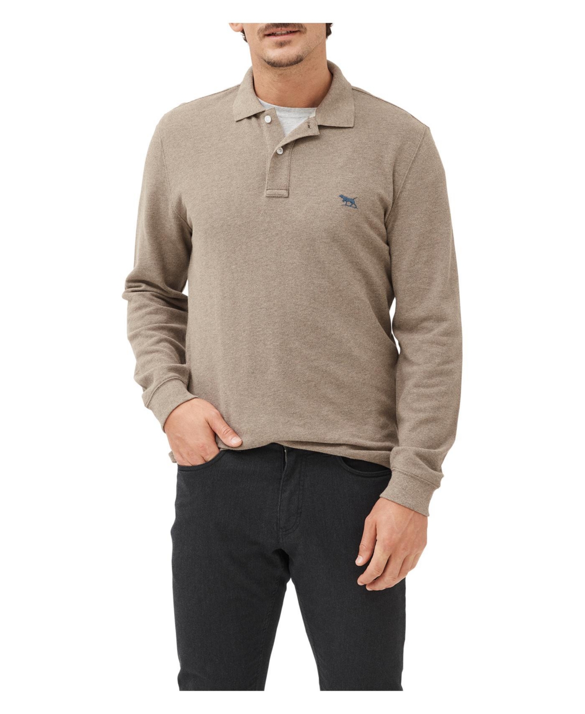 Click here for Rodd & Gunn Mens The Gunn Long Sleeve Slim Fit Pol... prices