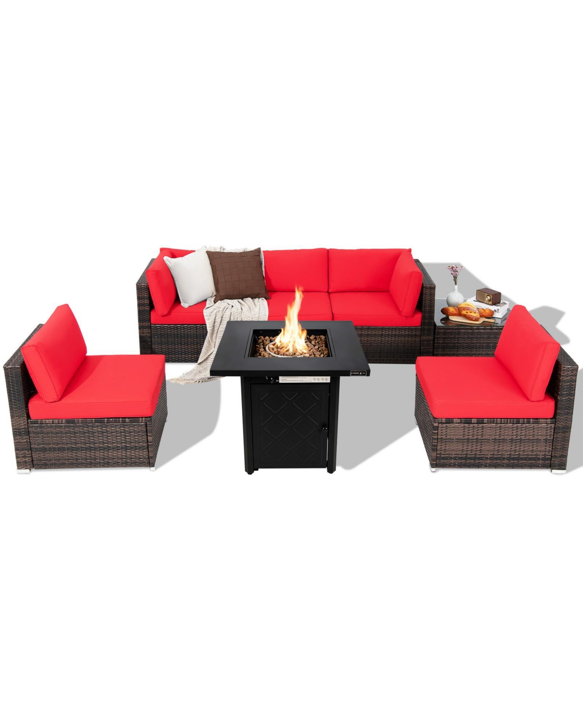 Click here for 7 Pieces Patio Furniture Set with 28 Inches 50000... prices