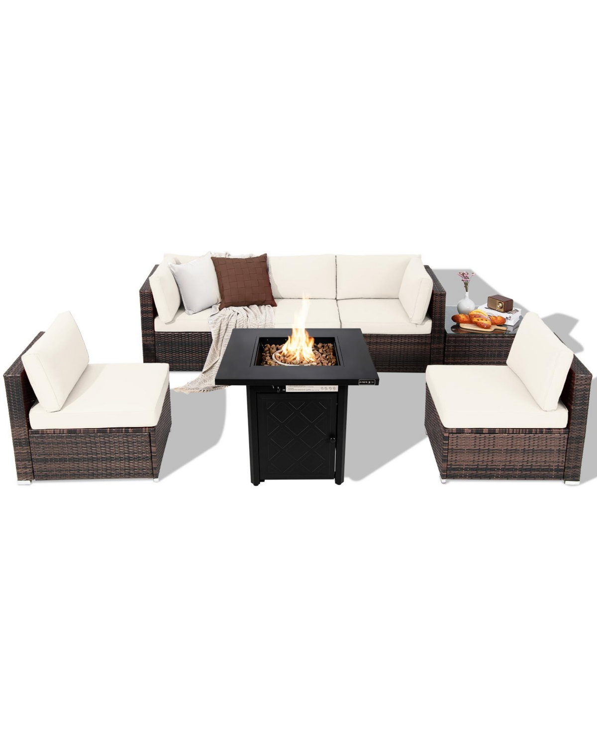 Click here for 7 Pieces Patio Furniture Set with 28 Inches 50000... prices