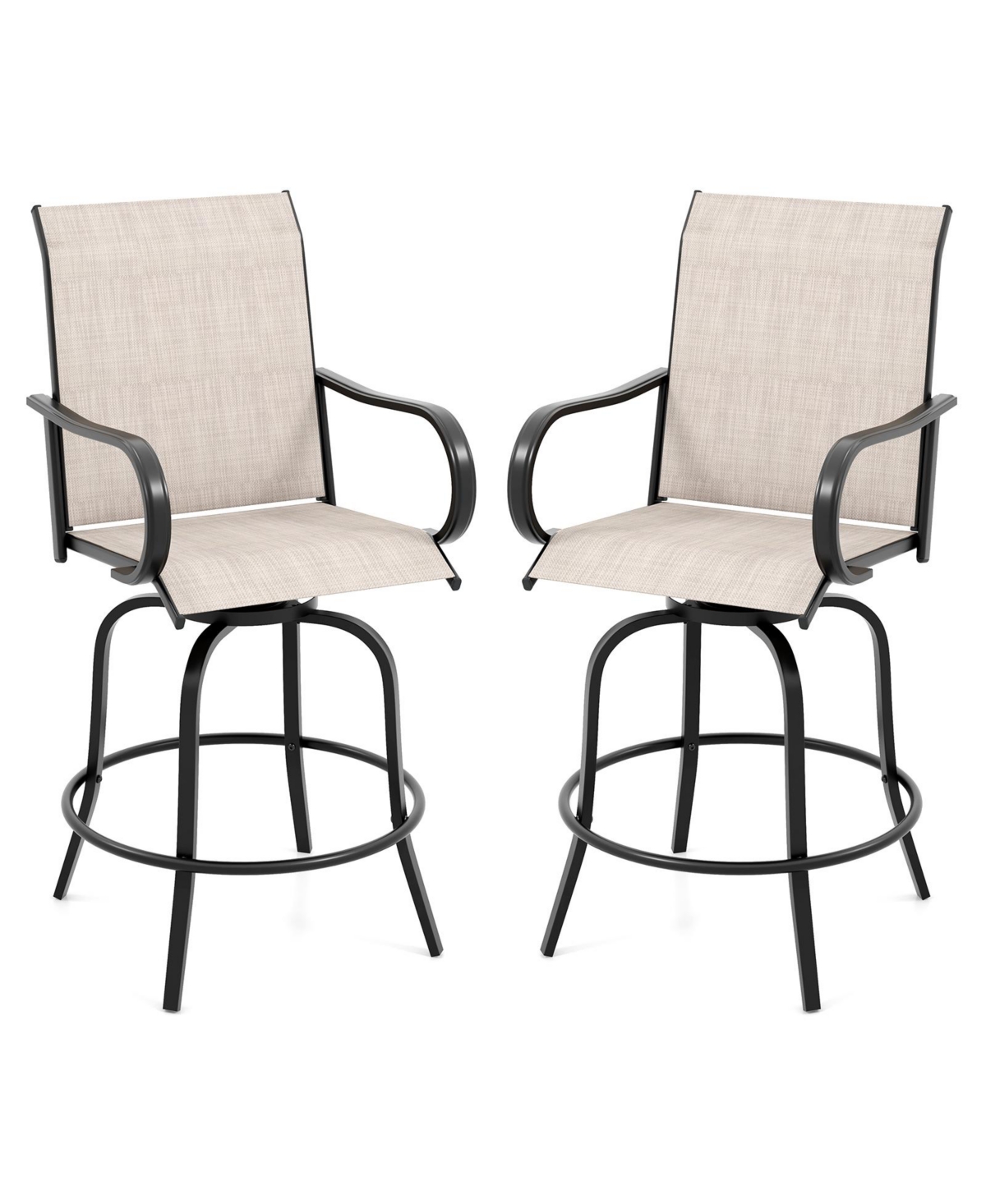Click here for Gouun 2 Pieces 360 Rotating Bar Stool Set with Arm... prices