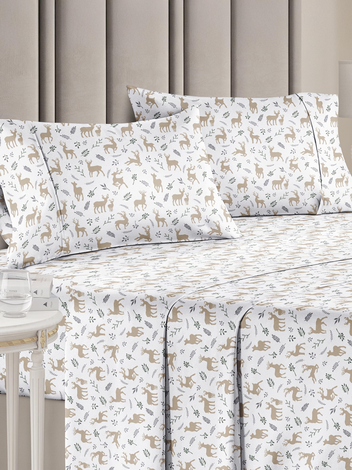 Click here for Christmas 4 Piece Microfiber Sheet Set (King - Rei... prices