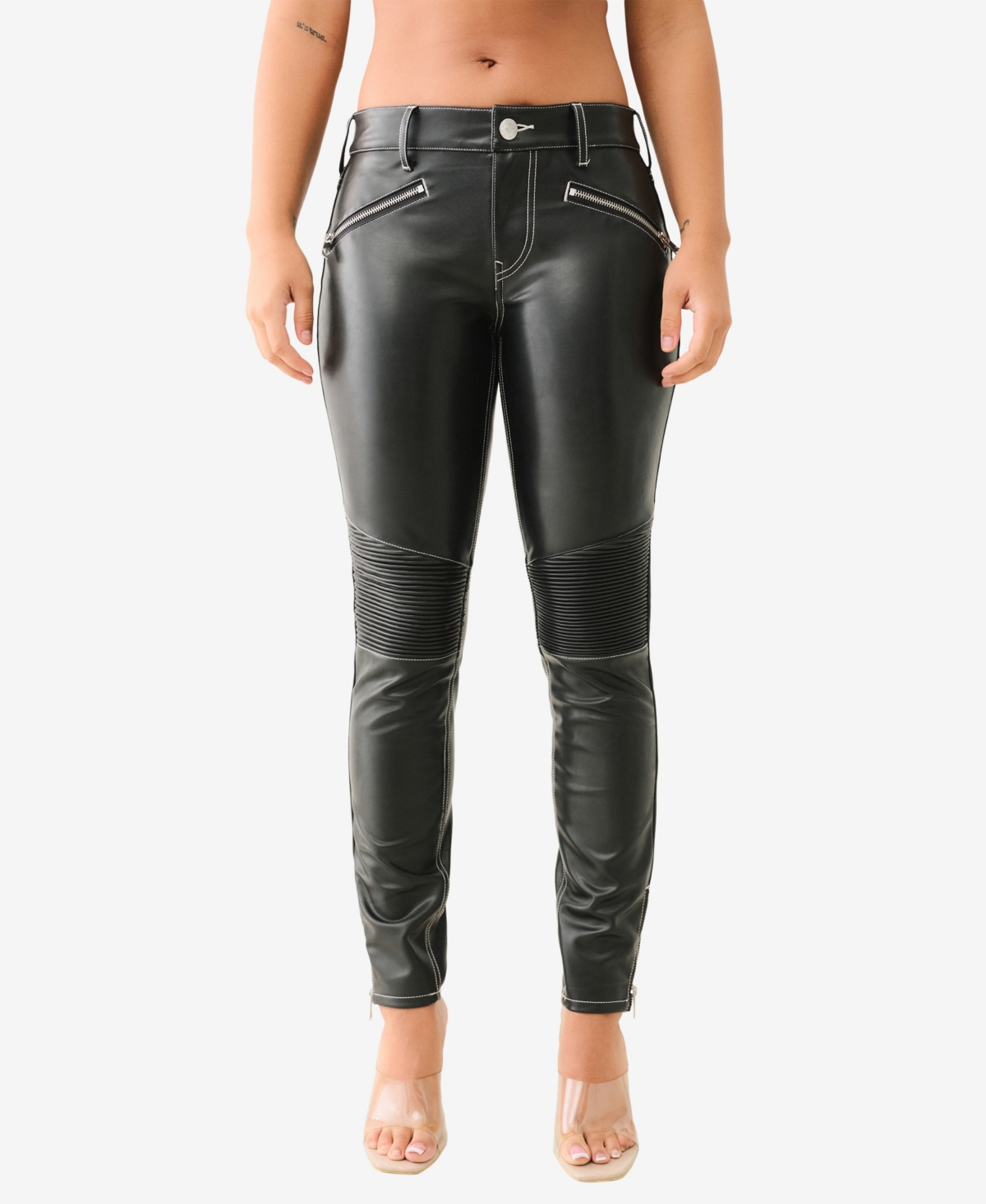 Click here for True Religion Womens Jennie Faux Leather Moto Skin... prices